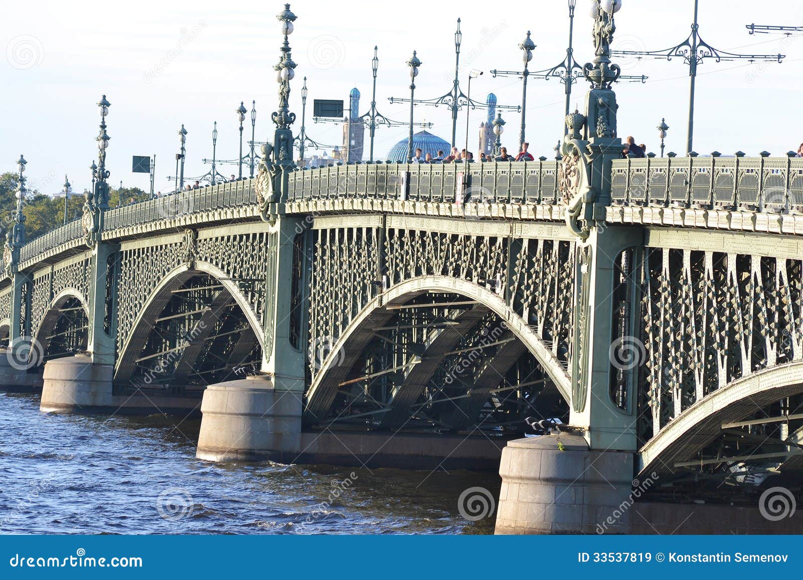 Trinity Bridge in St.Petersburg Stock Image - Image of destination ...