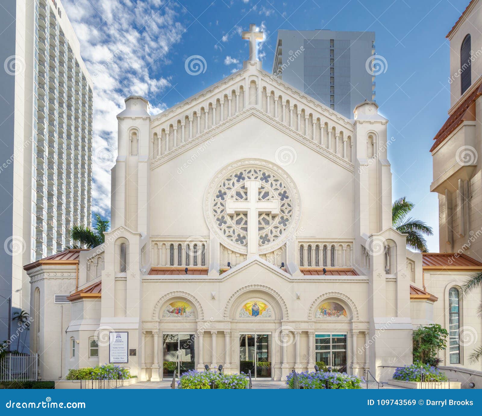 Trinity Cathedral in Miami stock image. Image of cathedral - 109743569