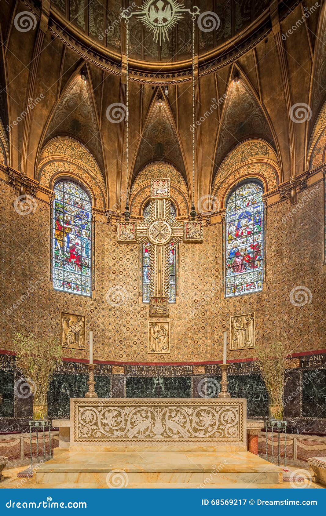 Trinity Church, Copley Square, Boston. Stock Image - Image of pipe ...