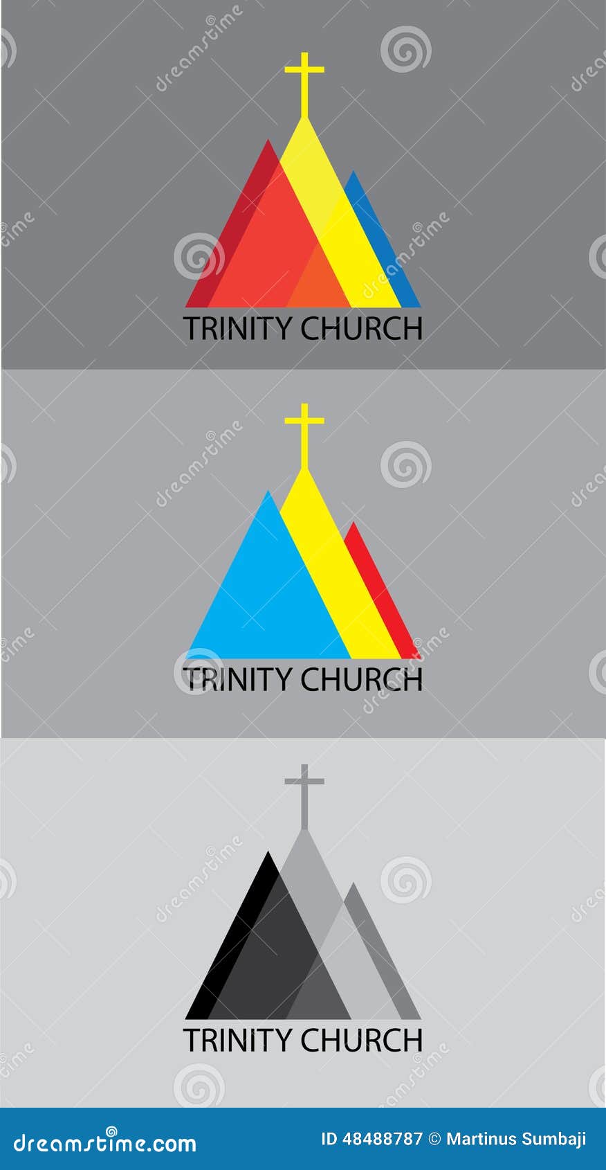 Trinity church logo stock illustration. Illustration of design - 48488787