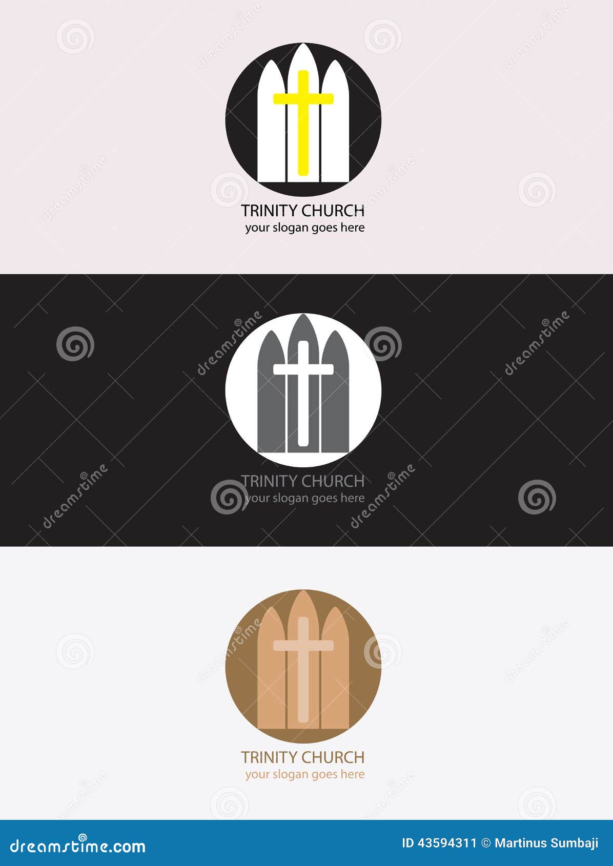Trinity church logo stock vector. Illustration of vintage - 43594311