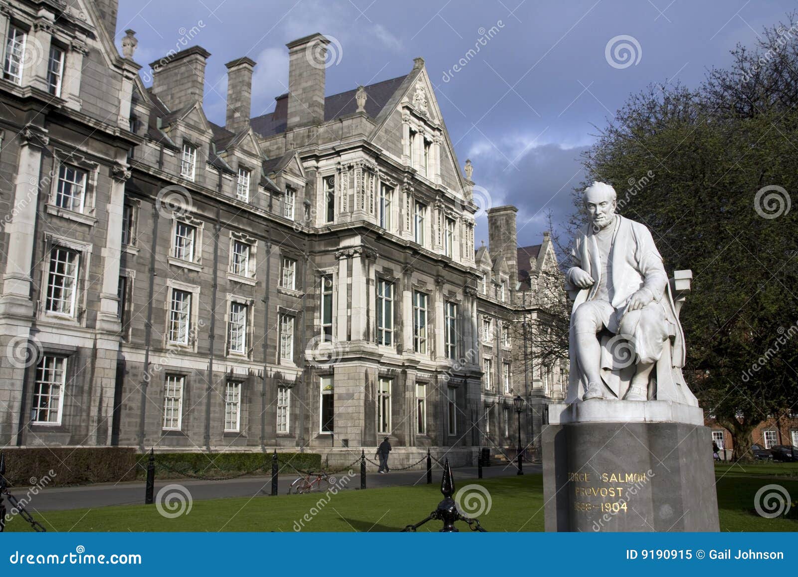 Trinity college stock image. Image of statue, dublin, graduate - 9190915