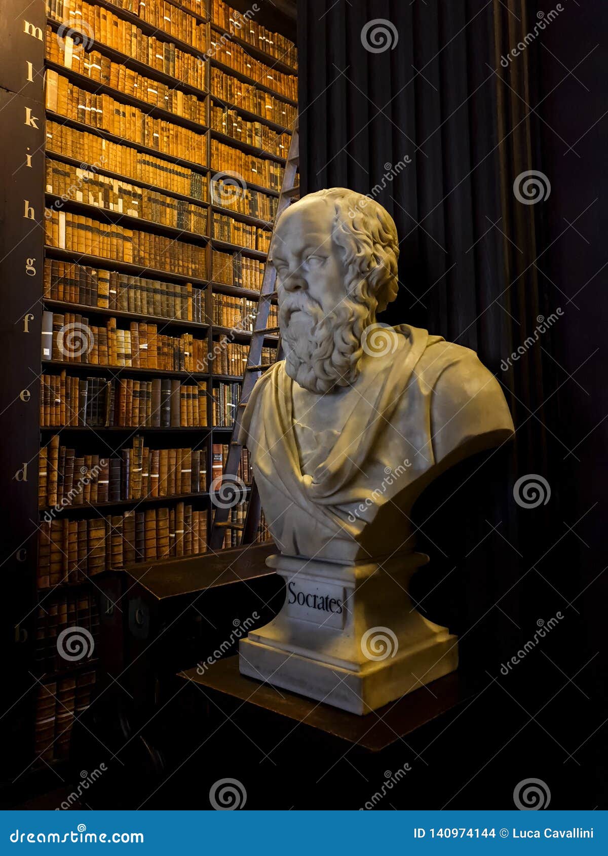 Trinity College Library Bust of Socrates Editorial Stock Image - Image ...