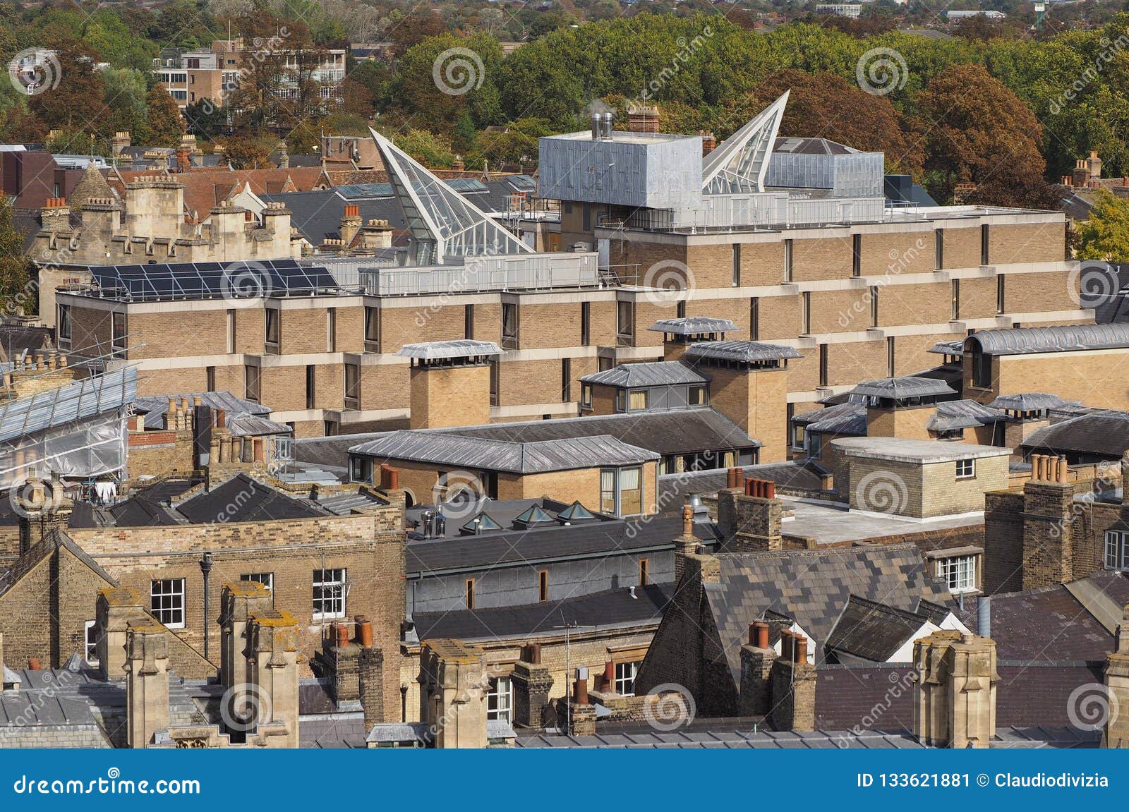 Trinity College Wolfson Building in Cambridge Stock Image - Image of ...