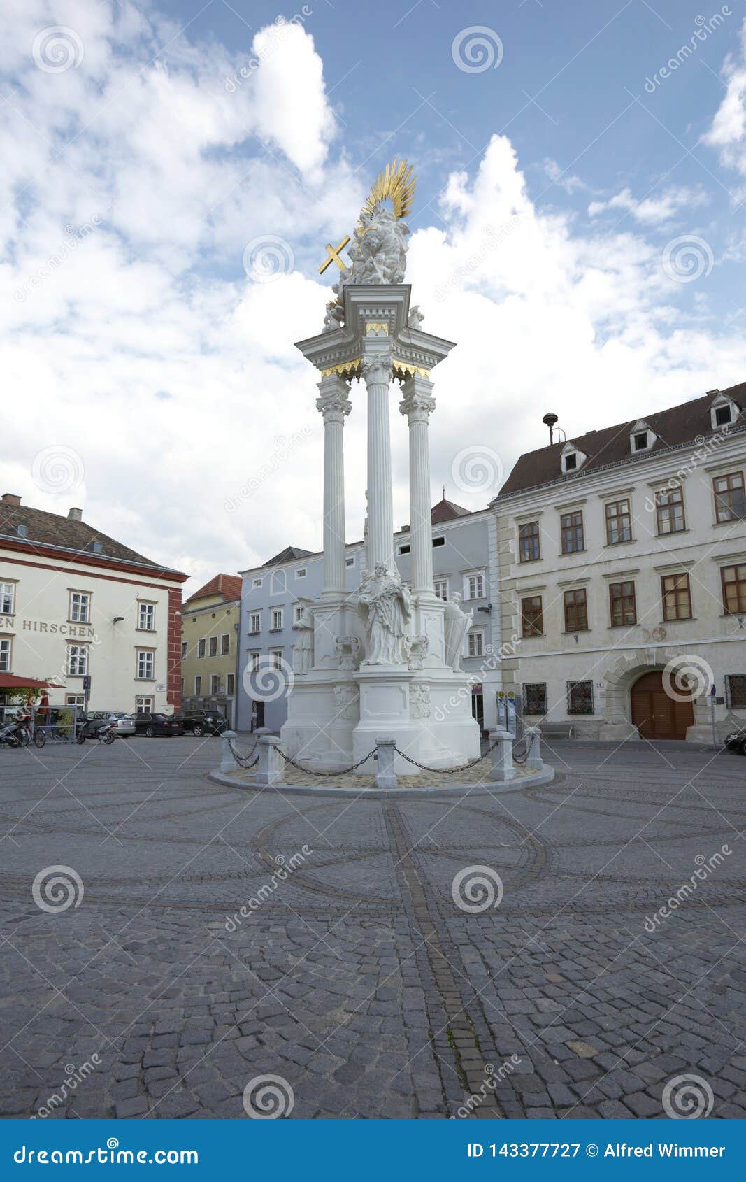 The Trinity Column in Krems, Lower Austria Stock Image - Image of ...