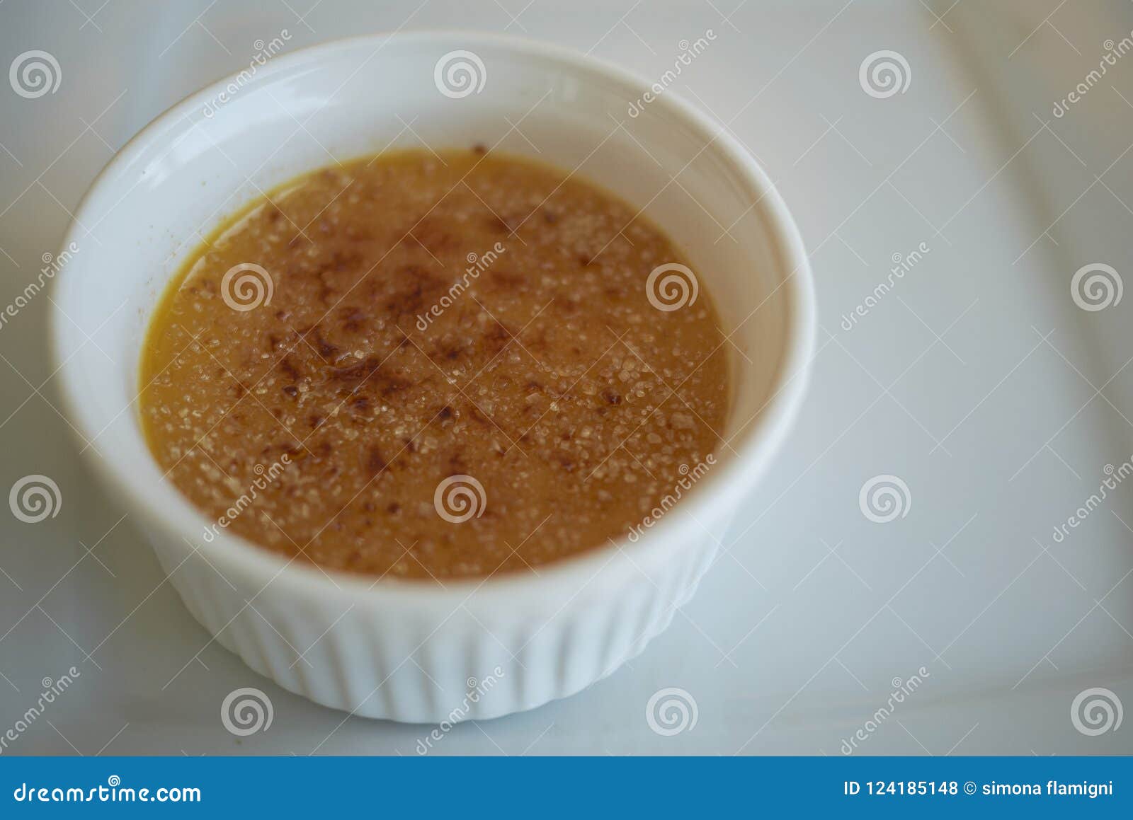 Trinity cream dessert stock photo. Image of dinner, brown - 124185148