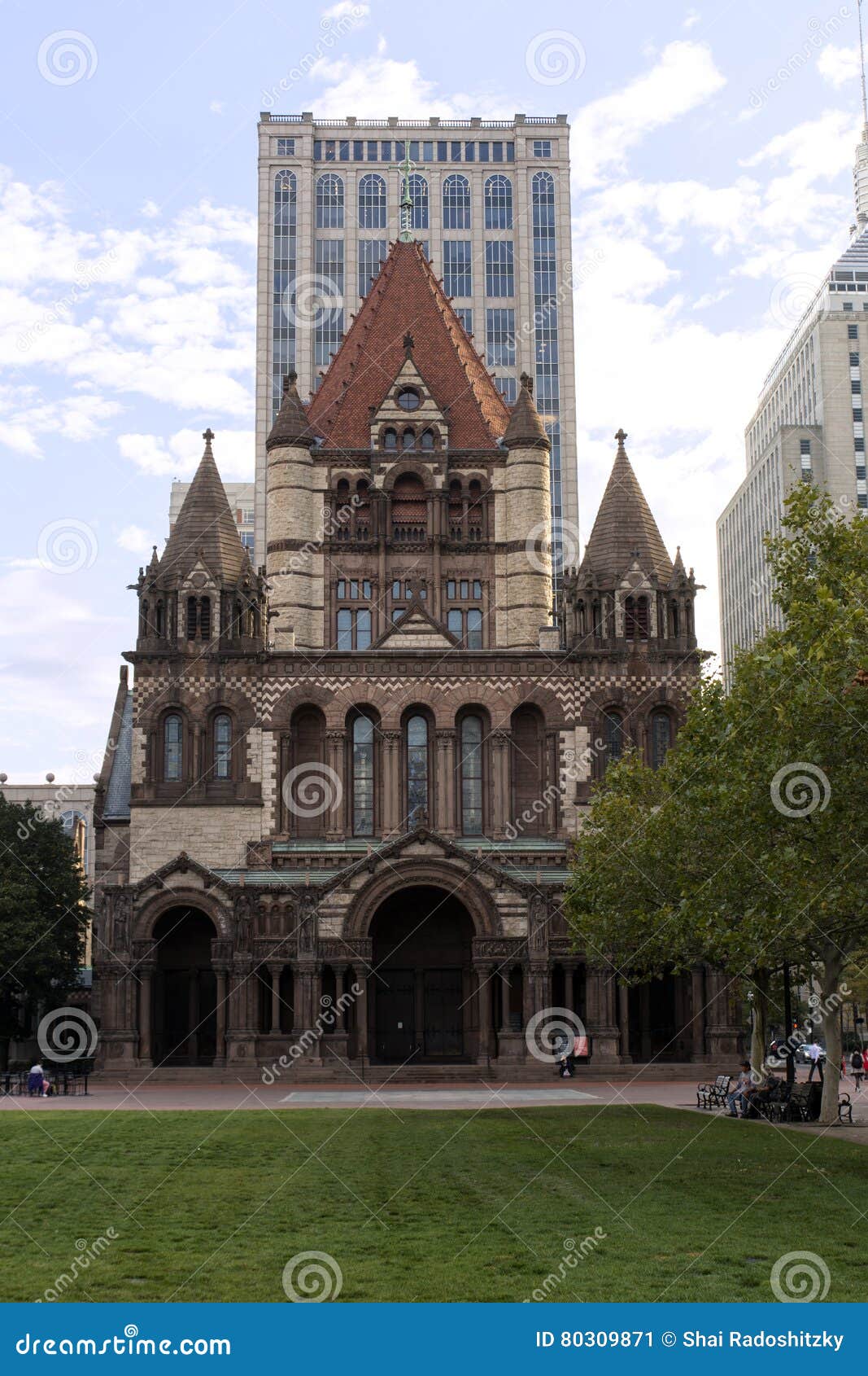 Trinity Episcopal Church Copley Square Editorial Photo - Image of park ...