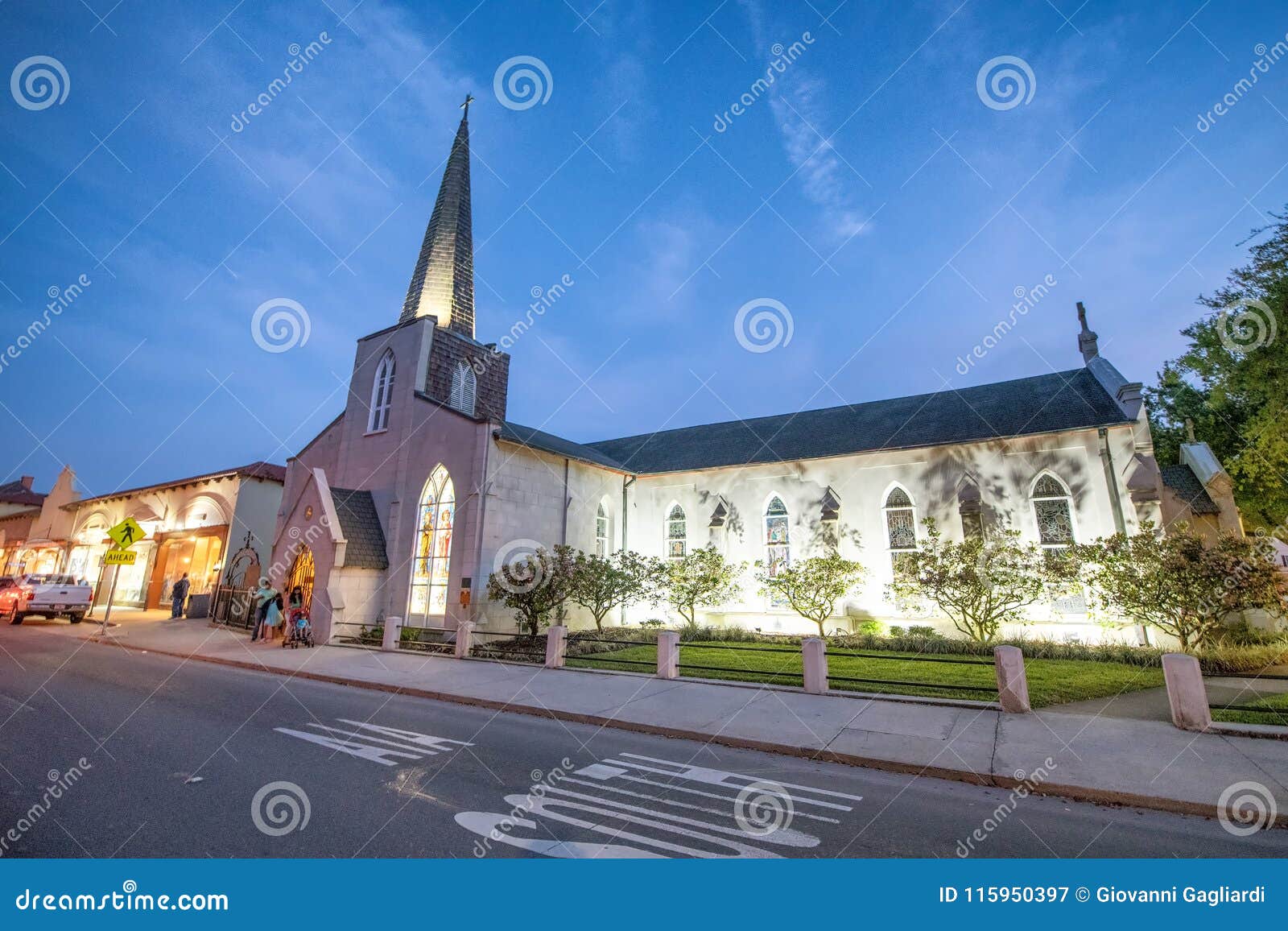 Trinity Episcopal Parish - St Augustine, FL Stock Image - Image of ...
