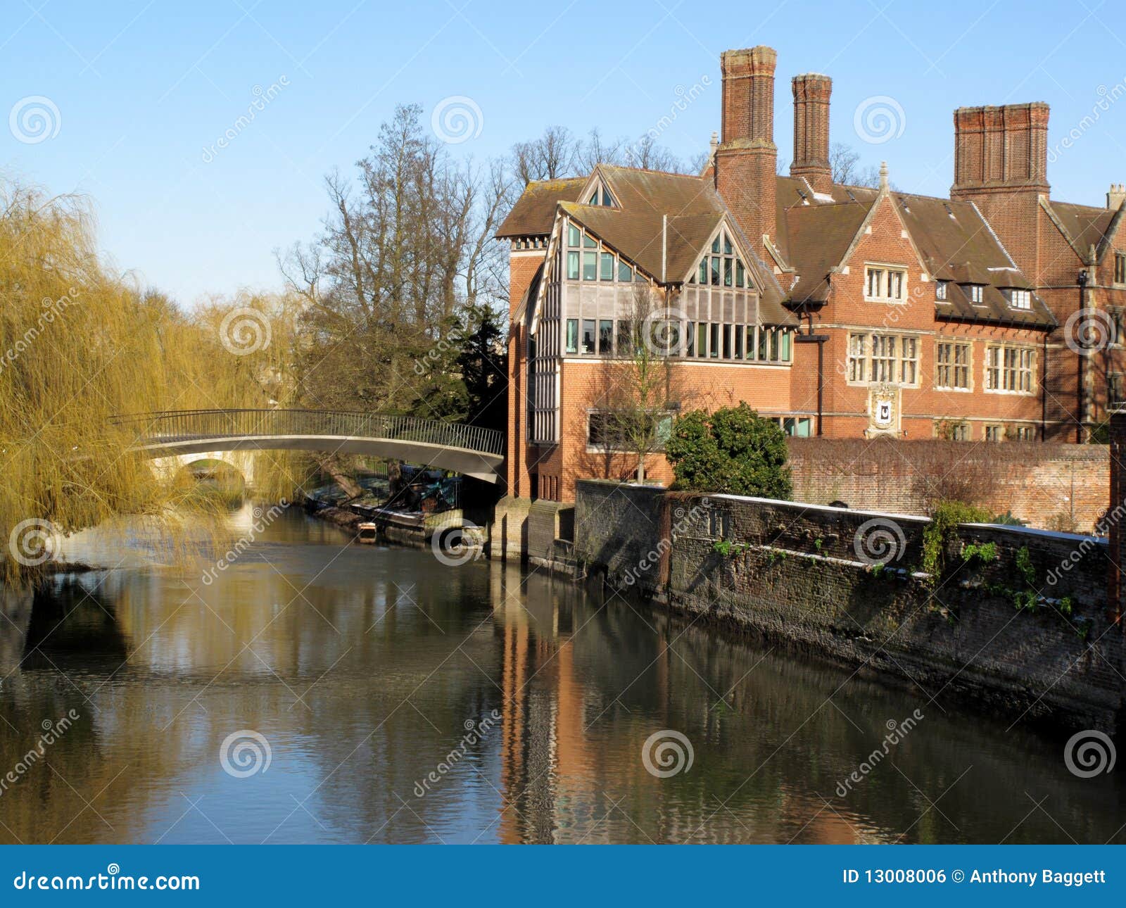 Trinity Hall, Cambridge University On River Cam Royalty Free Stock ...