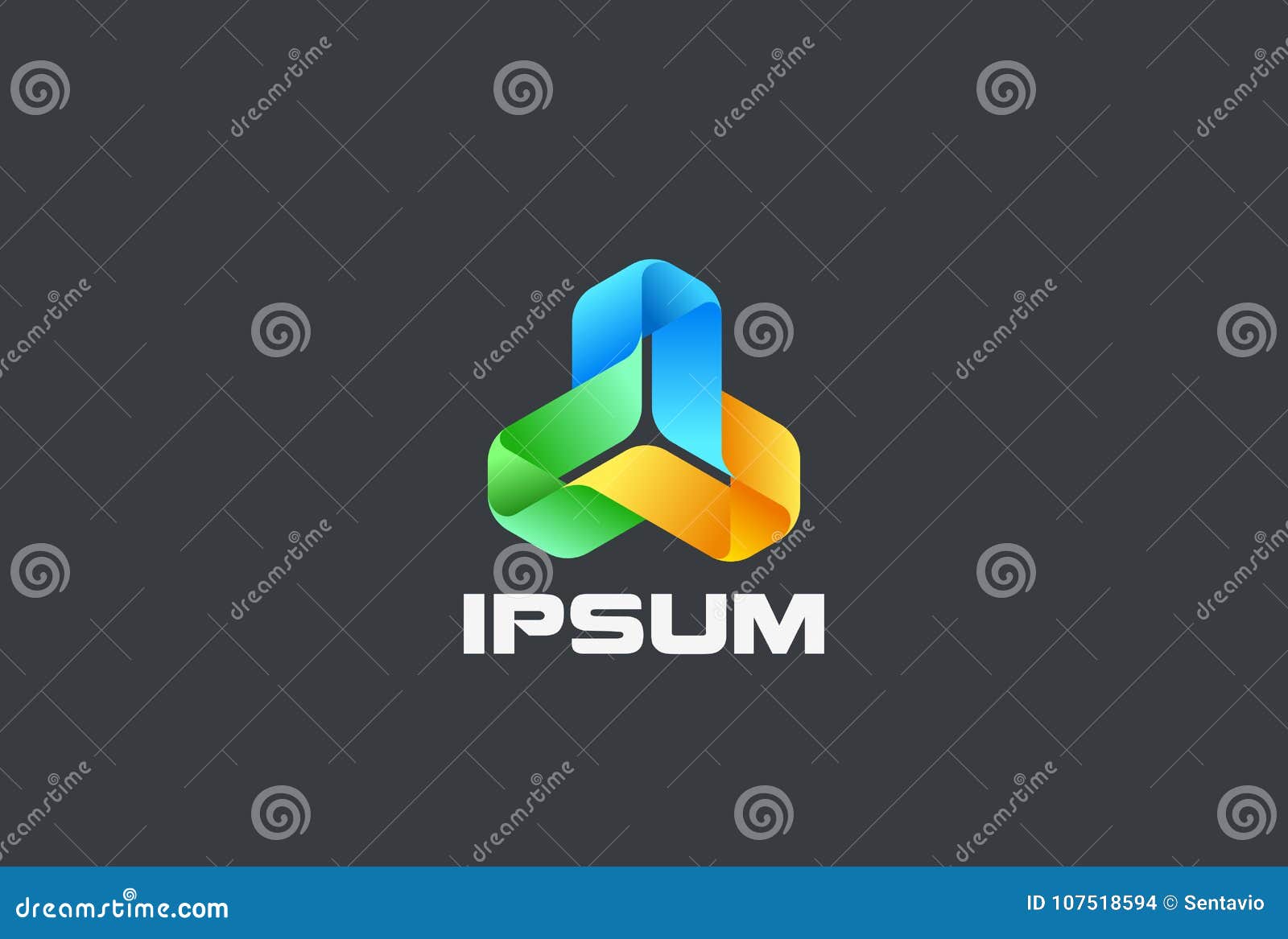 Trinity Infinity Loop Logo Design Vector. Triangle Stock Vector ...