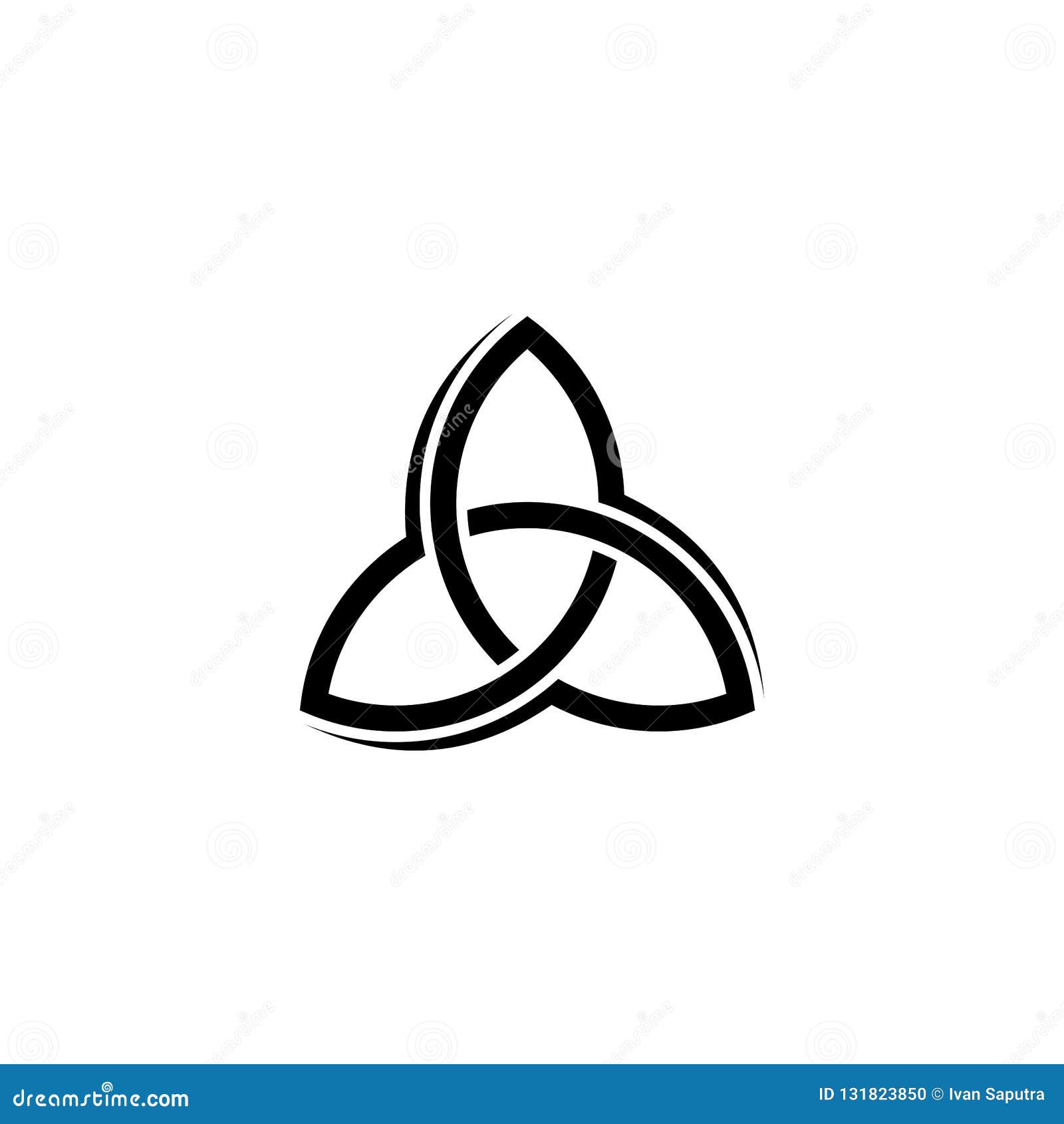 Trinity Logo, Triquetra Symbol , Three Colored Leaves. Stock Vector ...