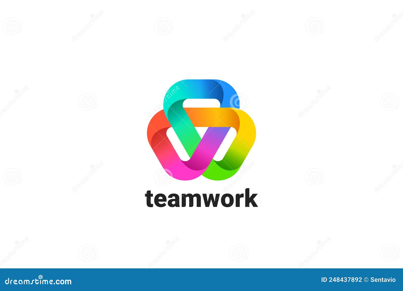 Trinity Loop Triangle Logo Abstract Design Vector Template Ribbon Style ...