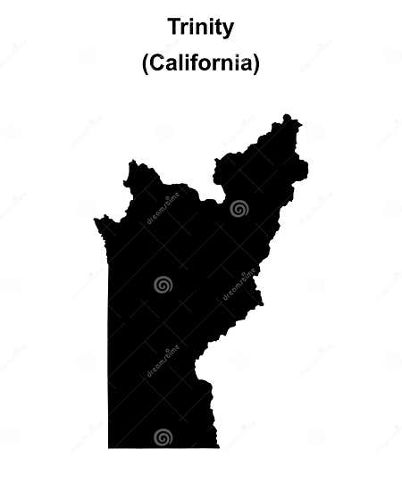 Trinity outline map stock illustration. Illustration of blank - 357885679