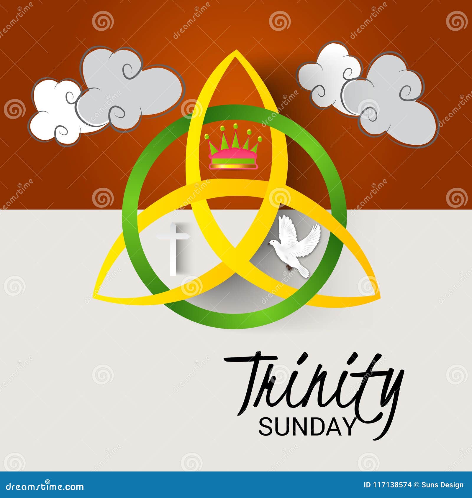 Trinity Sunday. stock illustration. Illustration of catholic - 117138574