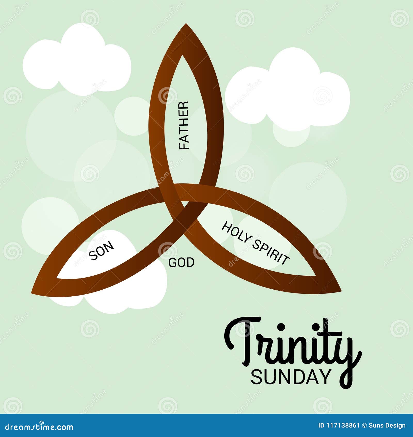 Trinity Sunday. stock illustration. Illustration of flyer - 117138861