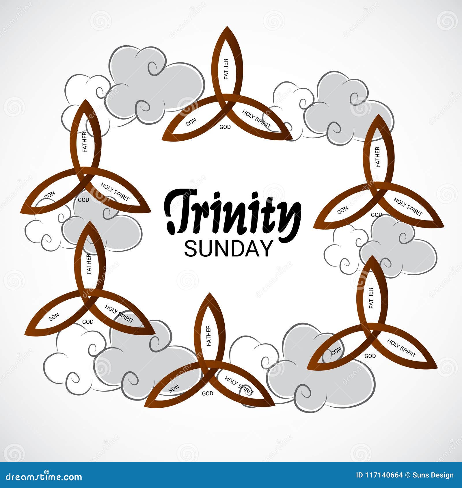 Trinity Sunday. stock illustration. Illustration of holy - 117140664