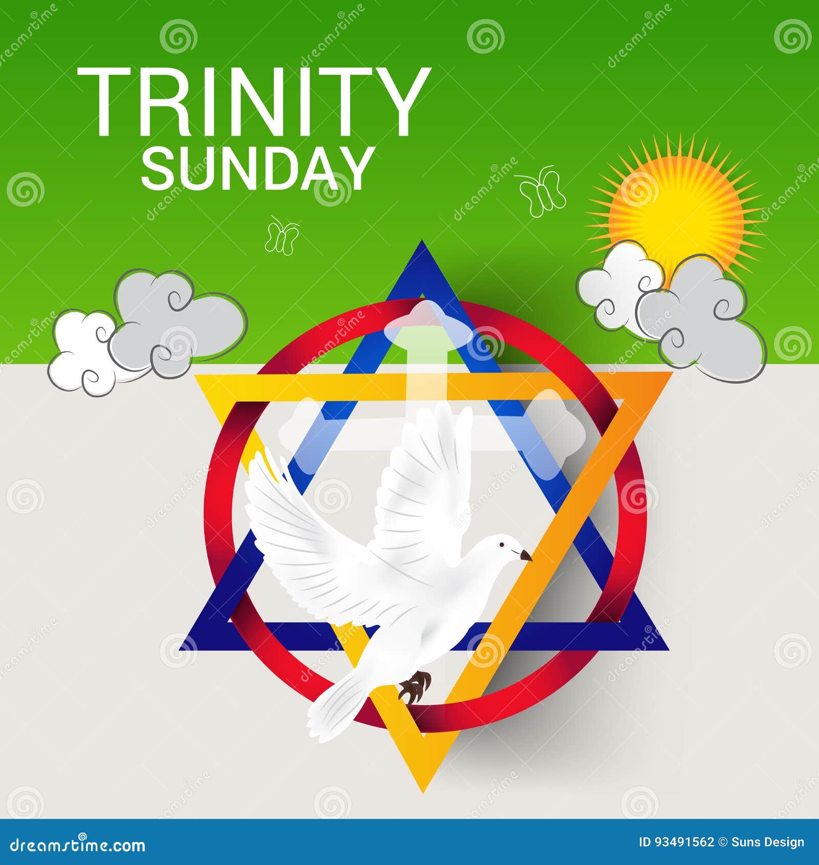 Trinity Sunday. stock illustration. Illustration of spirit - 93491562