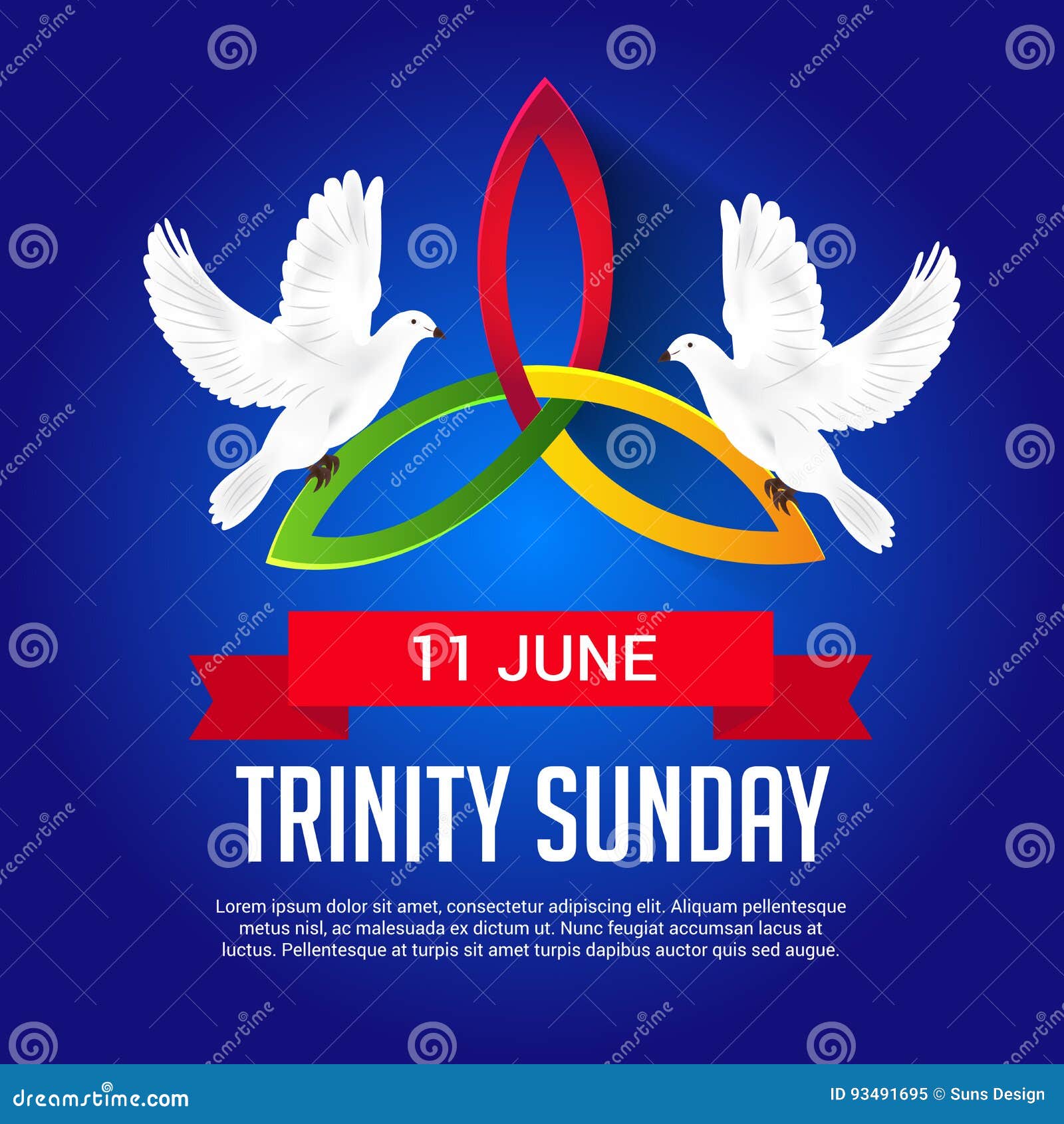 Trinity Sunday. stock illustration. Illustration of celebration - 93491695
