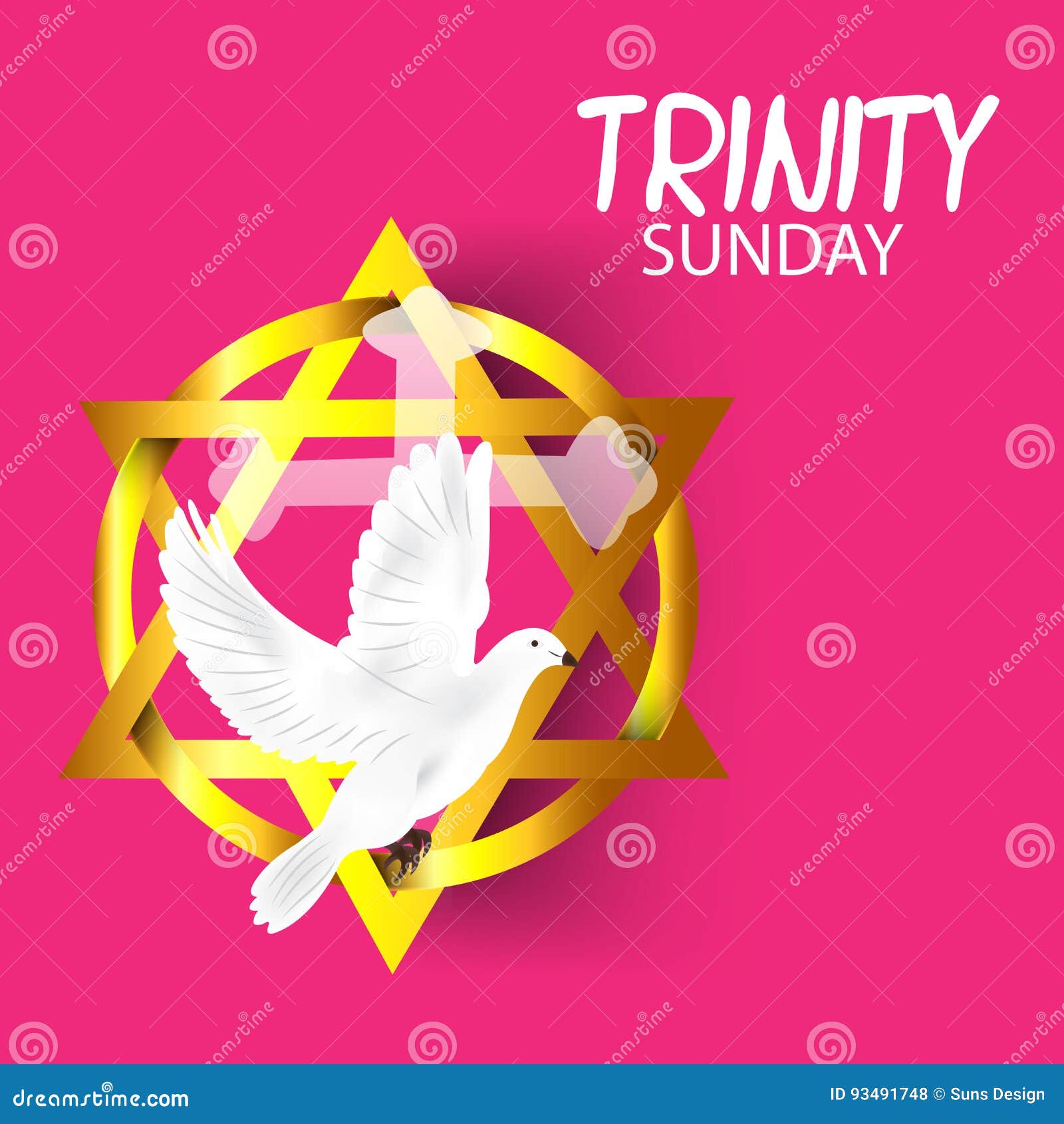 Trinity Sunday. stock illustration. Illustration of pentecost - 93491748