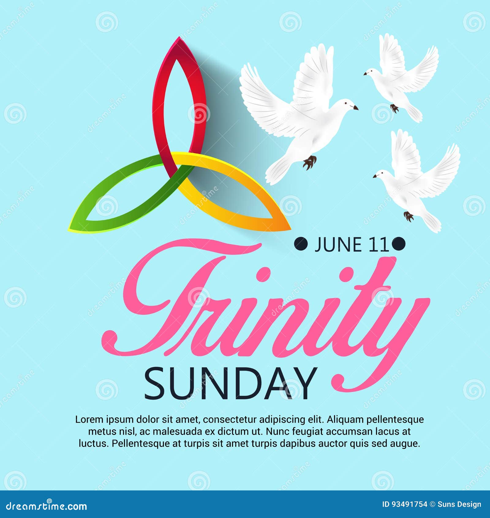 Trinity Sunday. stock illustration. Illustration of abstract - 93491754