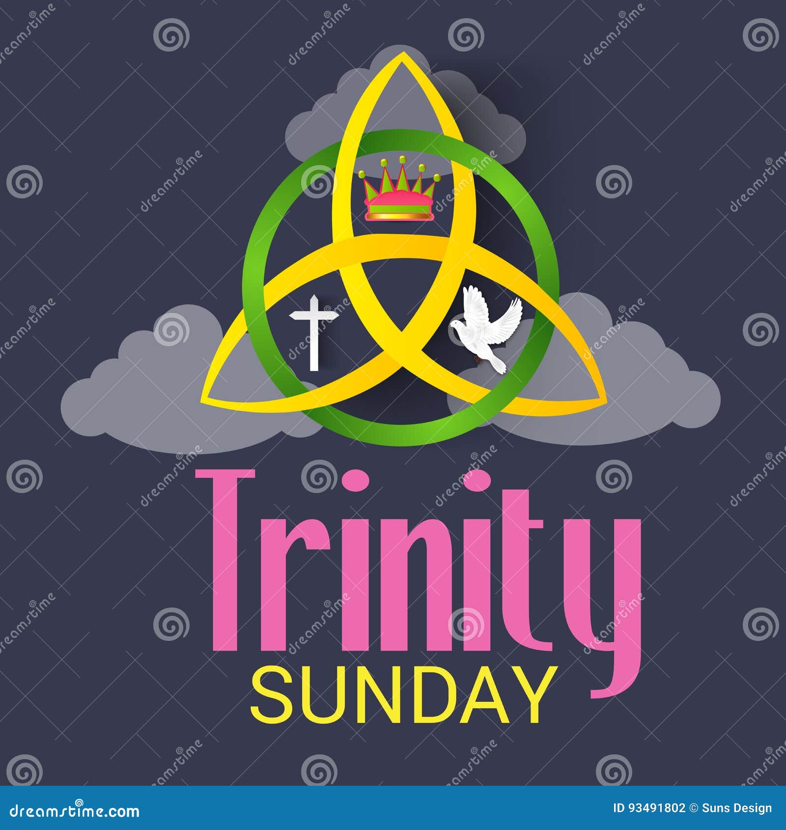 Trinity Sunday. stock illustration. Illustration of religion - 93491802