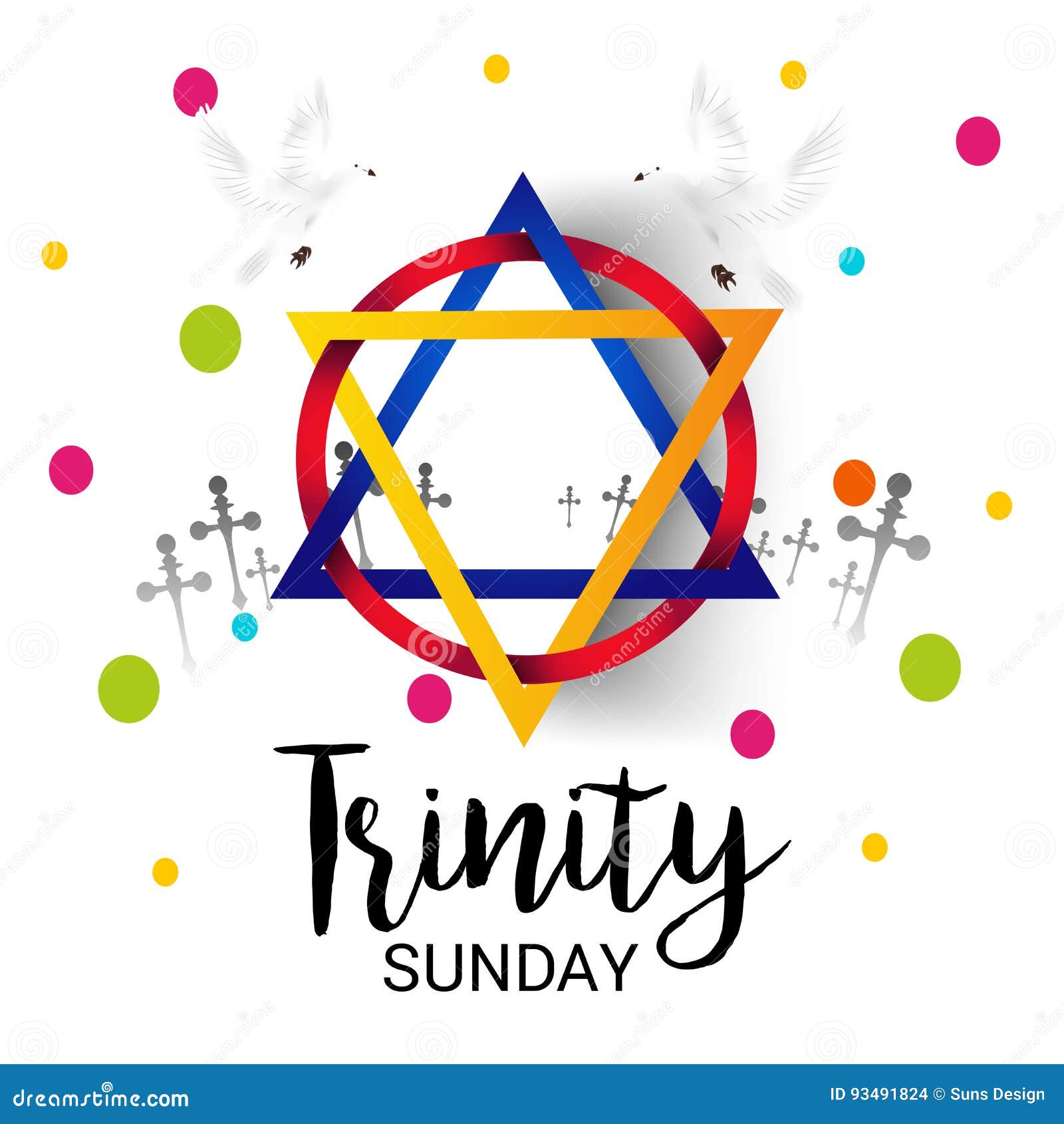 Trinity Sunday. stock illustration. Illustration of catholic - 93491824