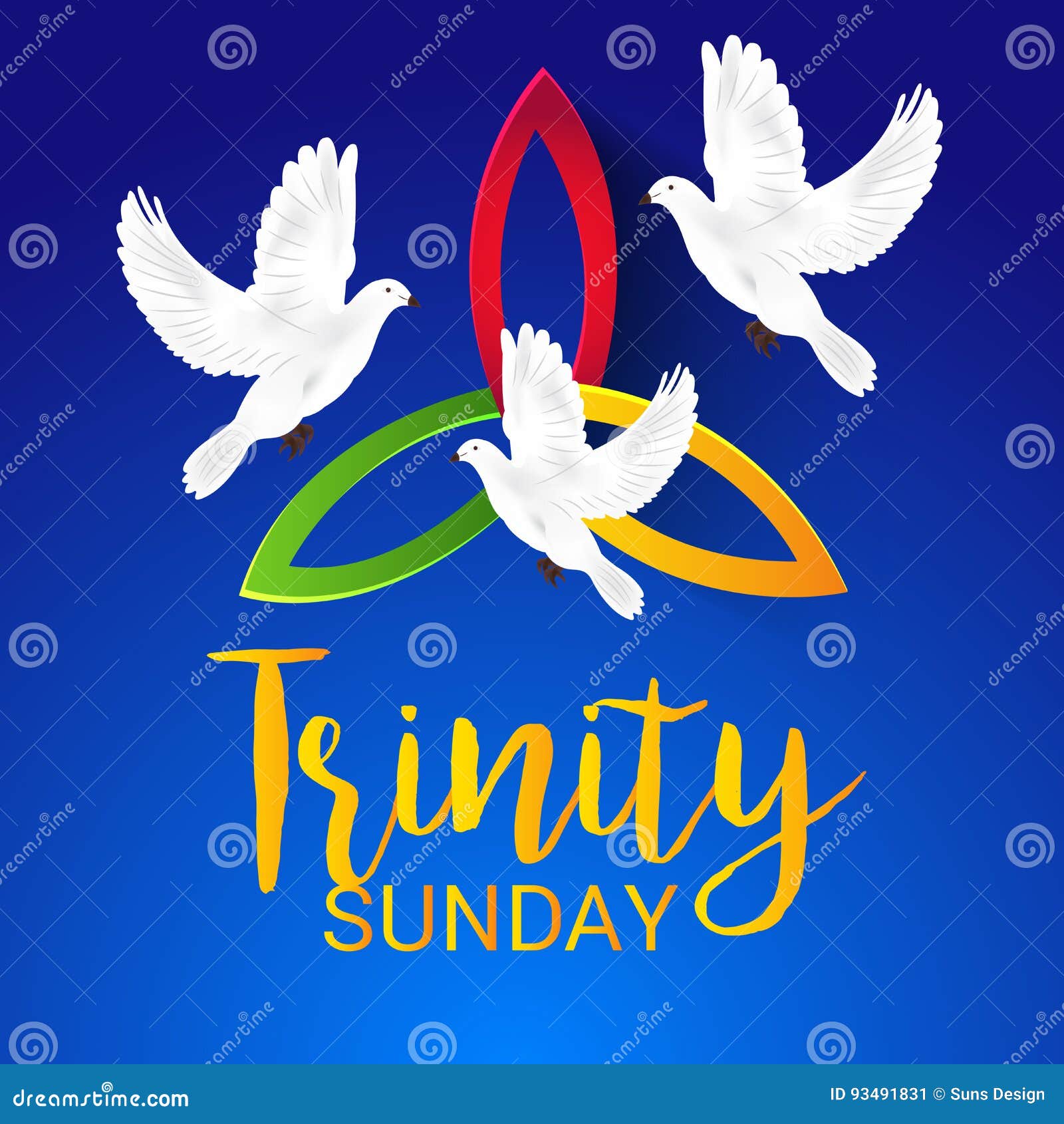 Trinity Sunday - Motivational Quote Lettering, Religious Poster. Vector ...