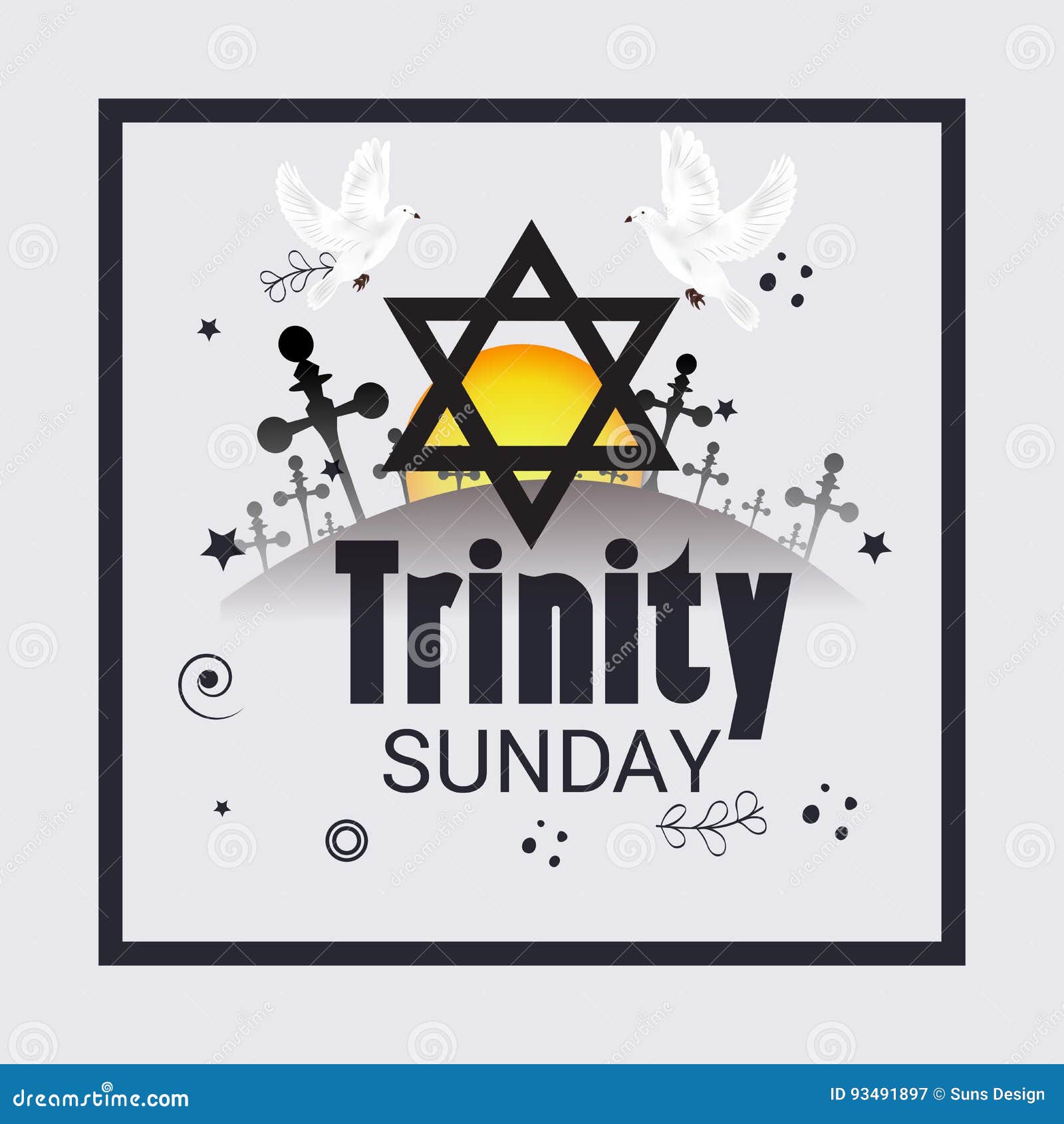 Trinity Sunday - Motivational Quote Lettering, Religious Poster. Vector ...