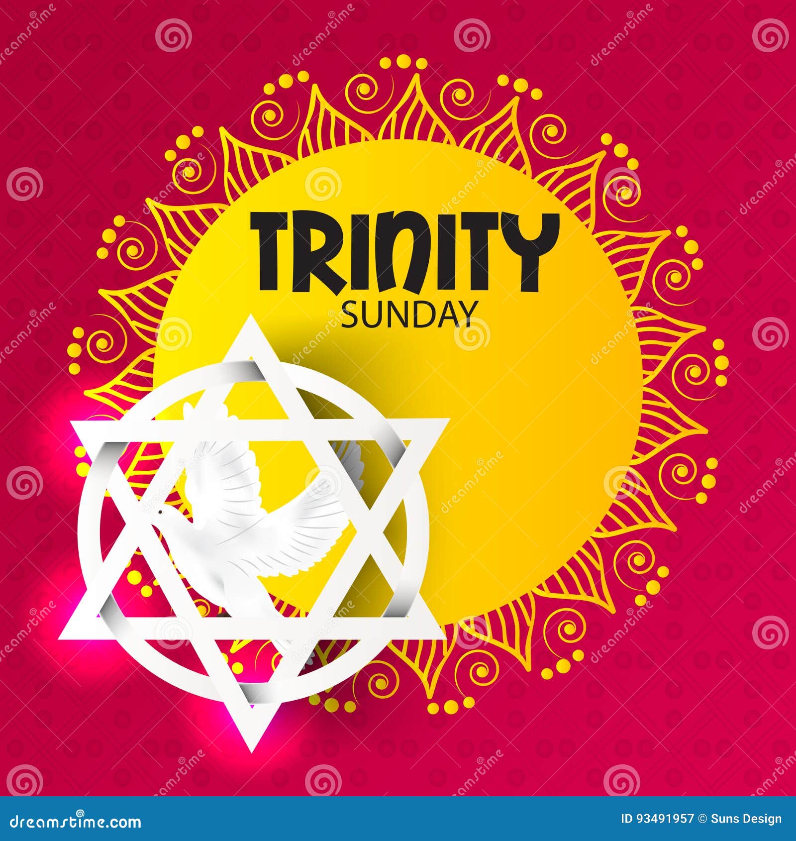 Trinity Sunday. stock illustration. Illustration of catholic - 93491957
