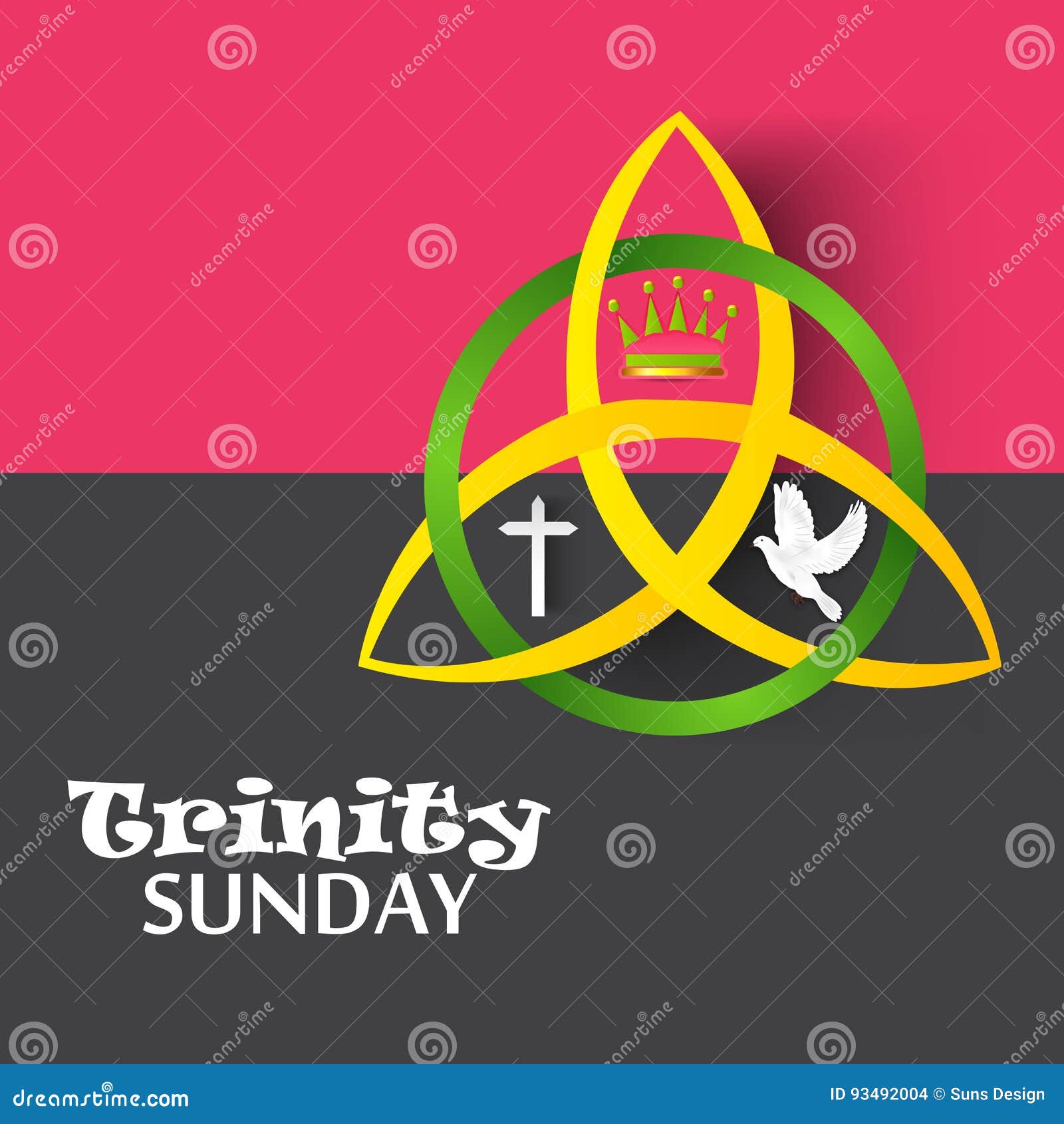 Trinity Sunday. stock illustration. Illustration of icon - 93492004