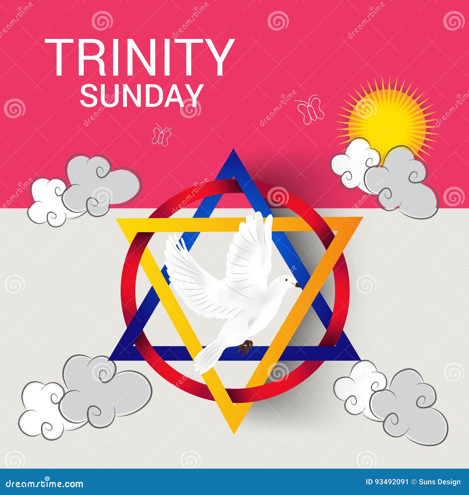 Trinity Sunday. stock illustration. Illustration of jesus - 93492091