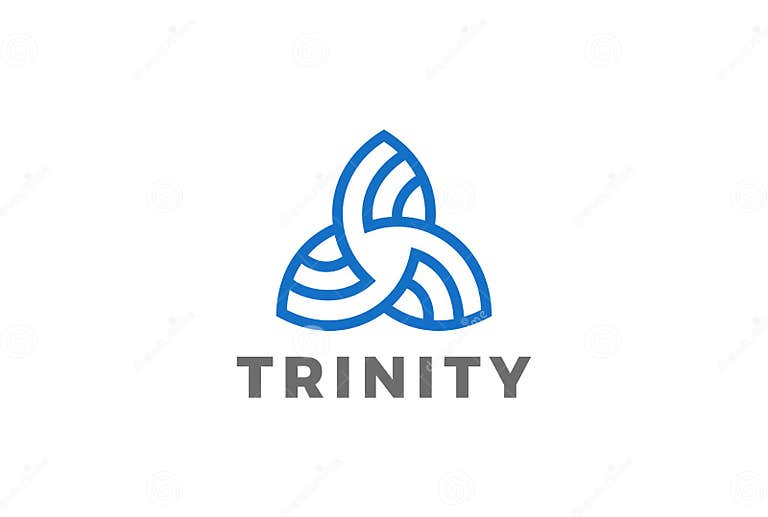 Trinity Triangle Abstract Logo Design Linea Stock Illustration ...