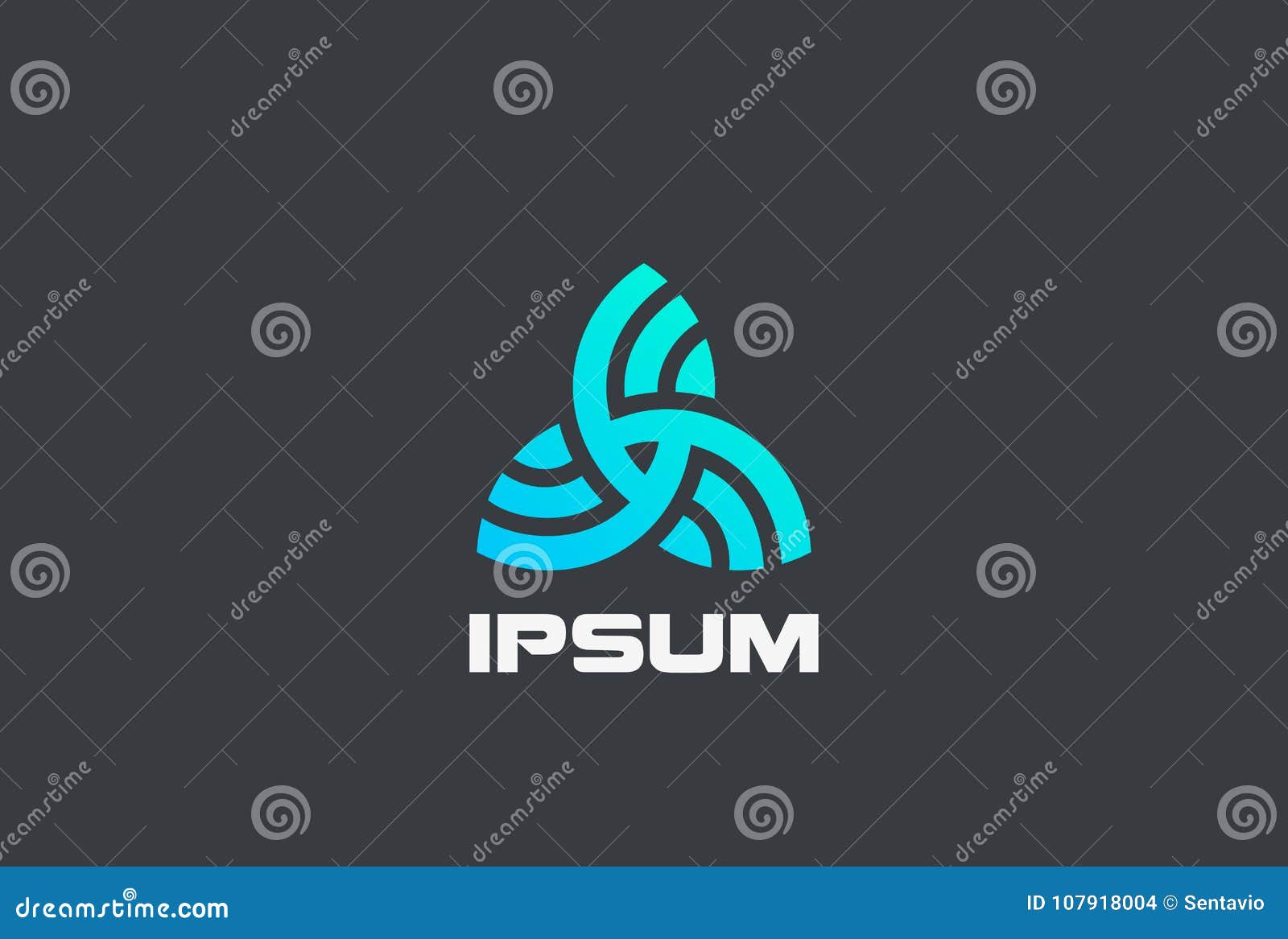 Trinity Triangle Abstract Shape Logo Design Vector Stock Illustration ...