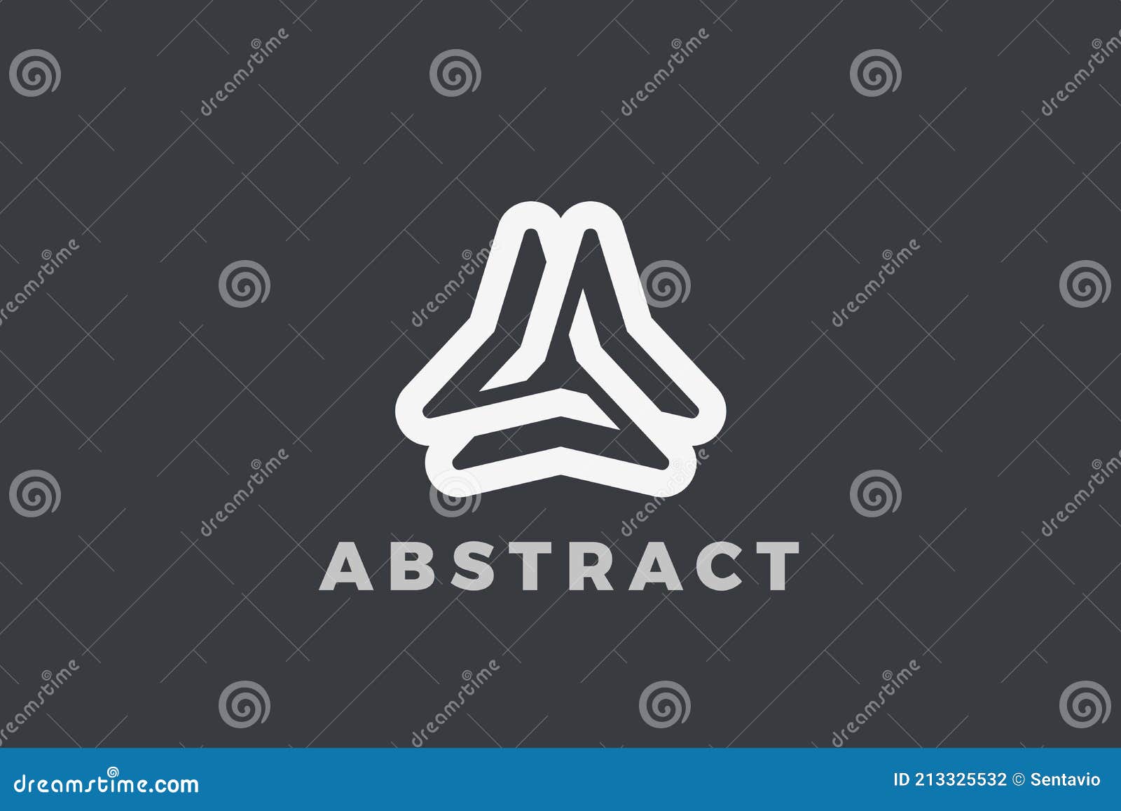 Linear Triple Triangle Icon From Geometry Outline Collection. Thin Line ...