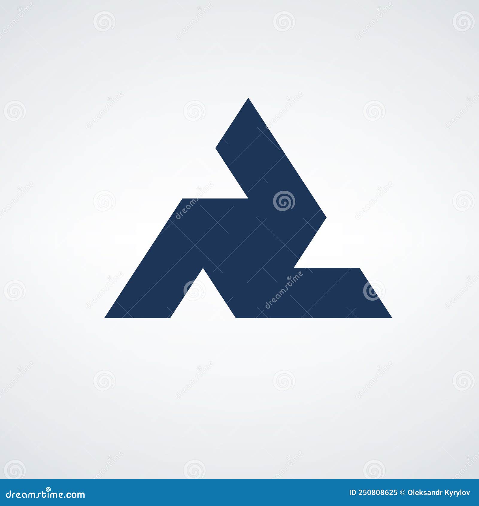 Trinity Triangle Logo Triple Looped Infinity Linear Outline Shape ...