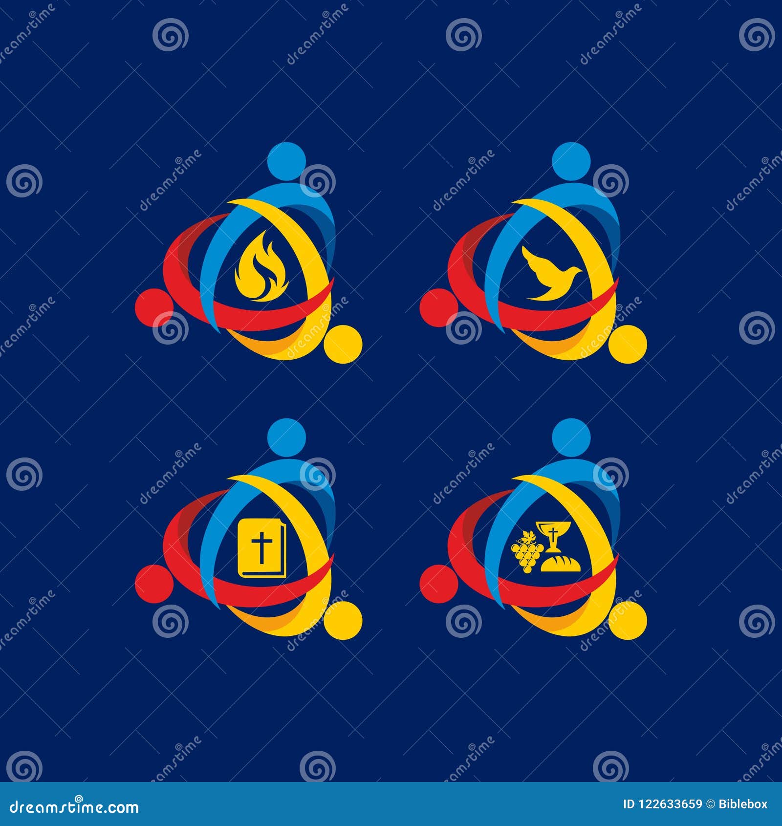 Trinity. Unity in Christ Illustration. Stock Vector - Illustration of ...