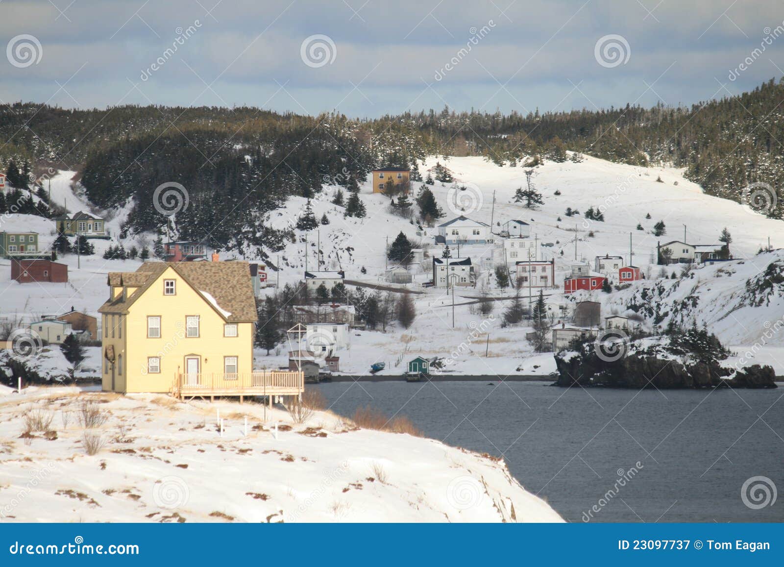 Trinity in winter stock image. Image of canada, water - 23097737