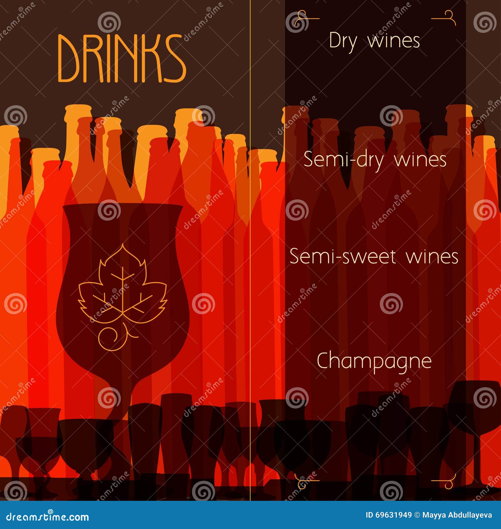 Trinkt Sammlung - Vektorkarte Vektor Abbildung - Illustration von ...