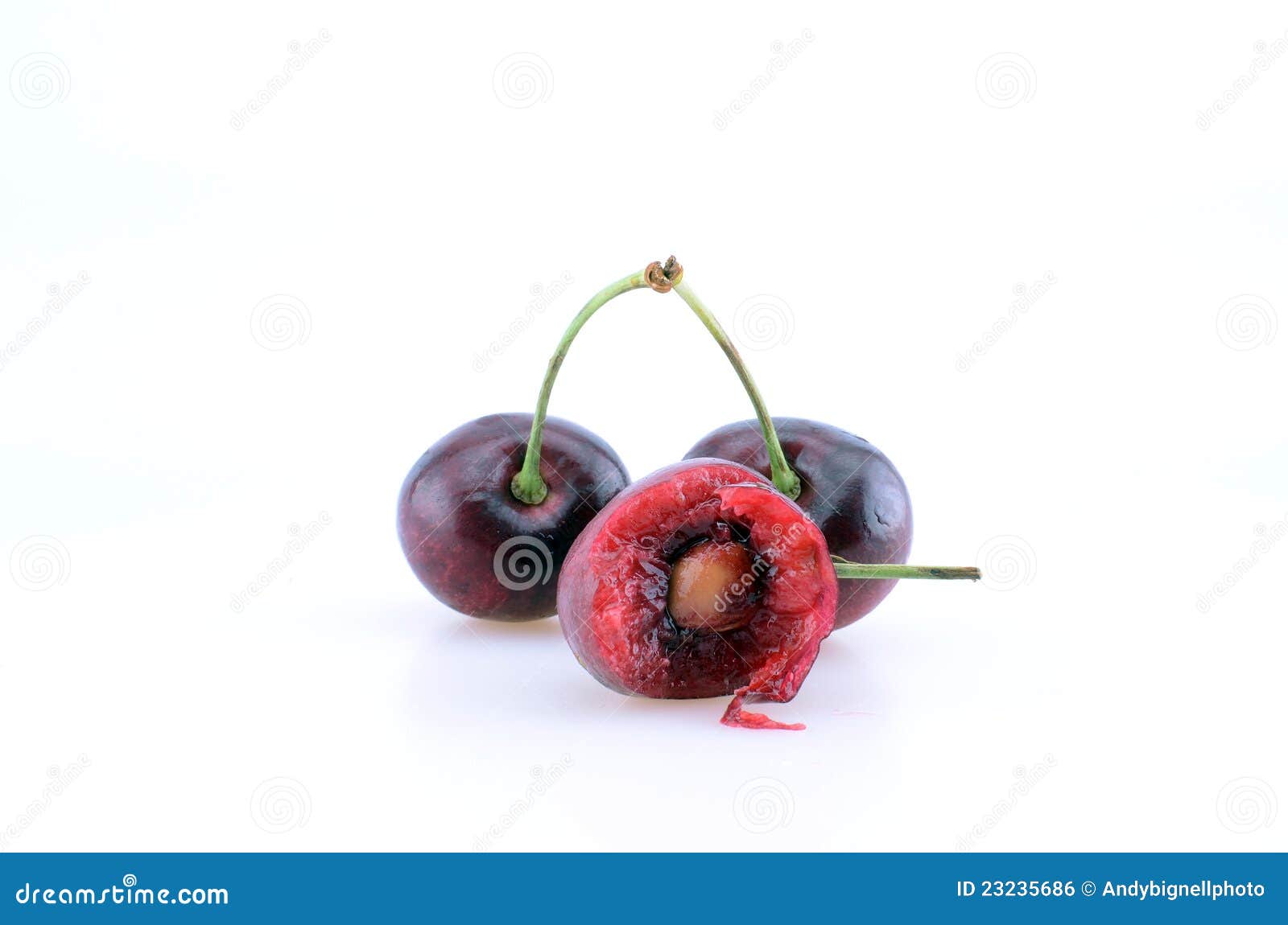 A Trio of Cherries stock photo. Image of eating, healthy - 23235686
