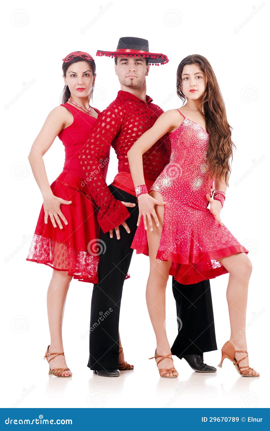 Trio of dancers isolated stock image. Image of girl, elegance - 29670789