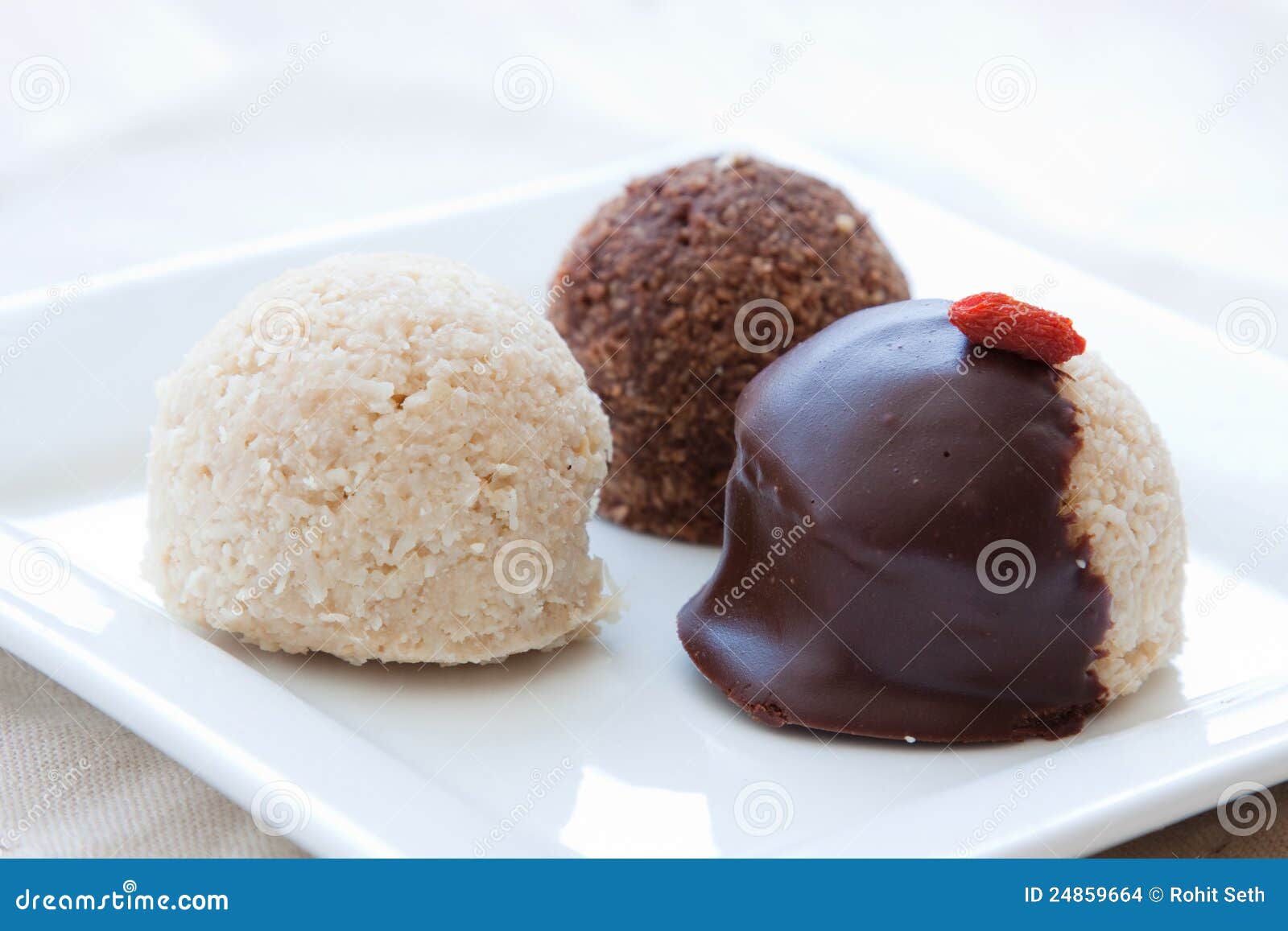 Trio of Macaroons stock photo. Image of chocolate, macaroons - 24859664