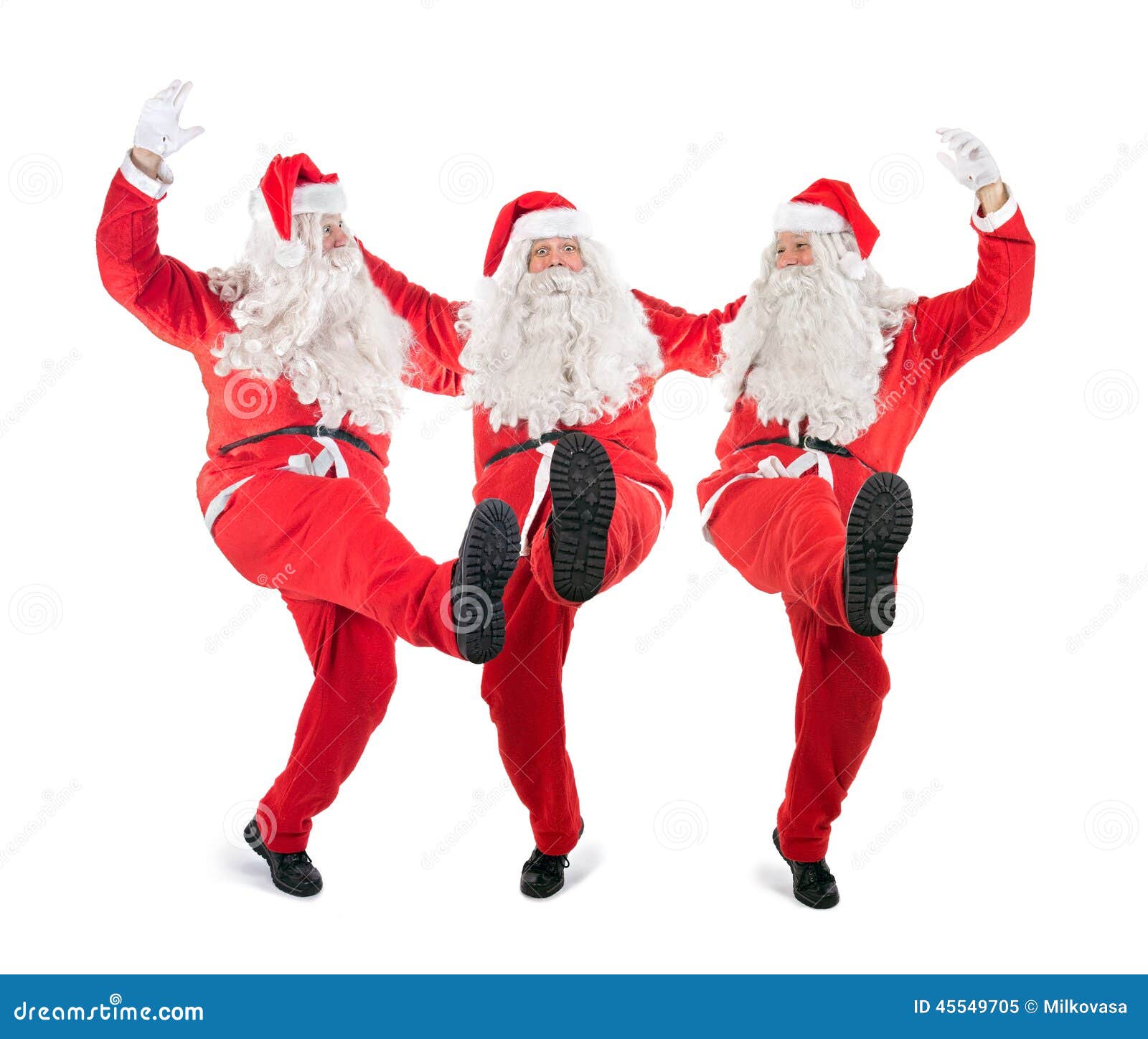 Trio Santa Claus image stock. Image du groupe, regard - 45549705