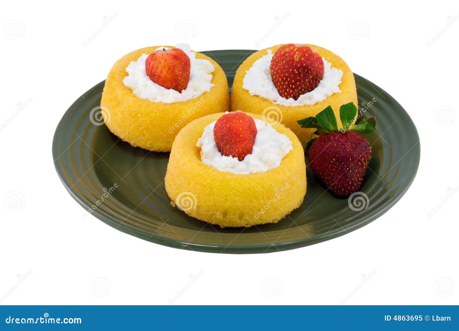 Trio of Strawberry Shortcakes Stock Image - Image of whipped, white ...