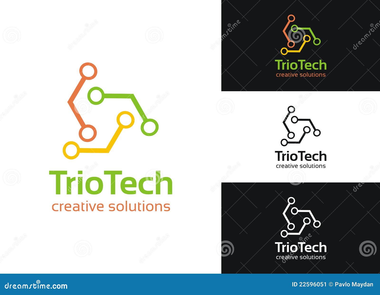 Trio Tech stock vector. Illustration of template, vector - 22596051