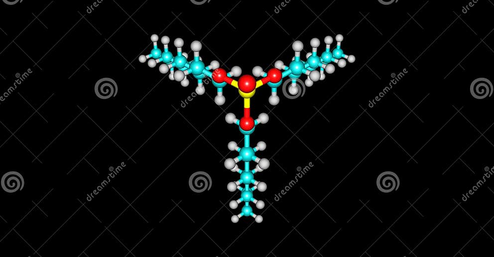 Trioctyl Phosphate Molecular Structure Isolated on Black Stock ...
