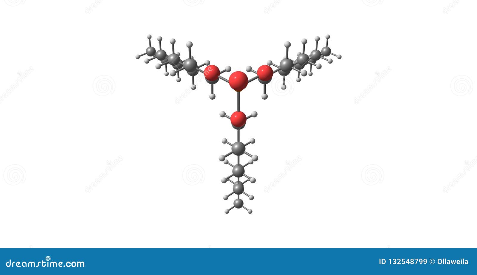 Trioctyl Phosphate Molecular Structure Isolated on White Stock ...