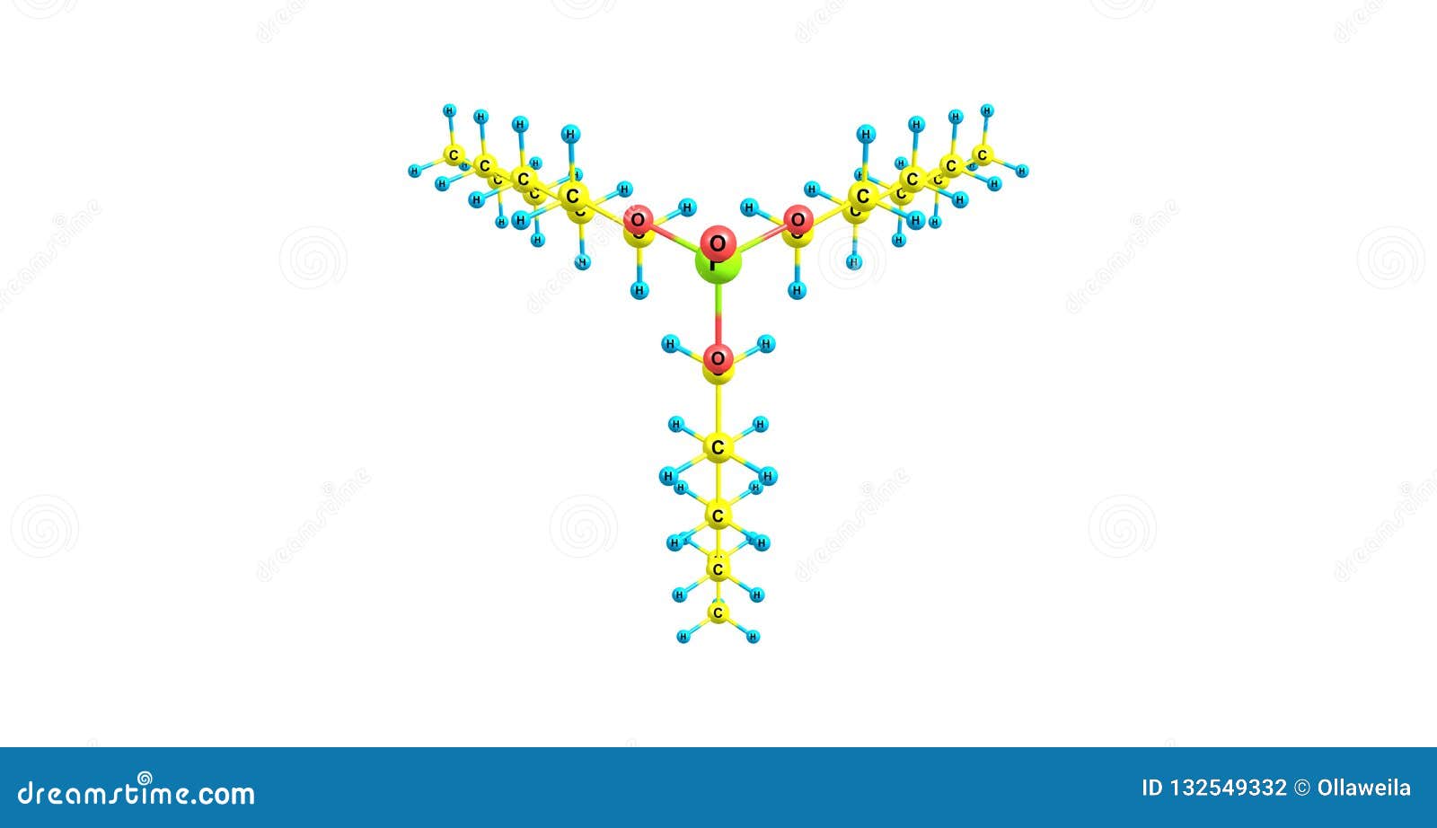 Trioctyl Phosphate Molecular Structure Isolated on White Stock ... Trioctyl Phosphate Molecular Structure Isolated on White Stock ...