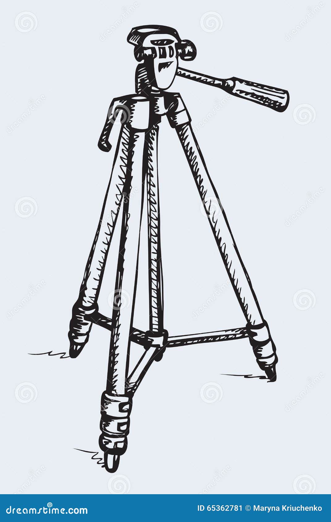 Tripé Desenho do vetor ilustração do vetor. Ilustração de punho - 65362781