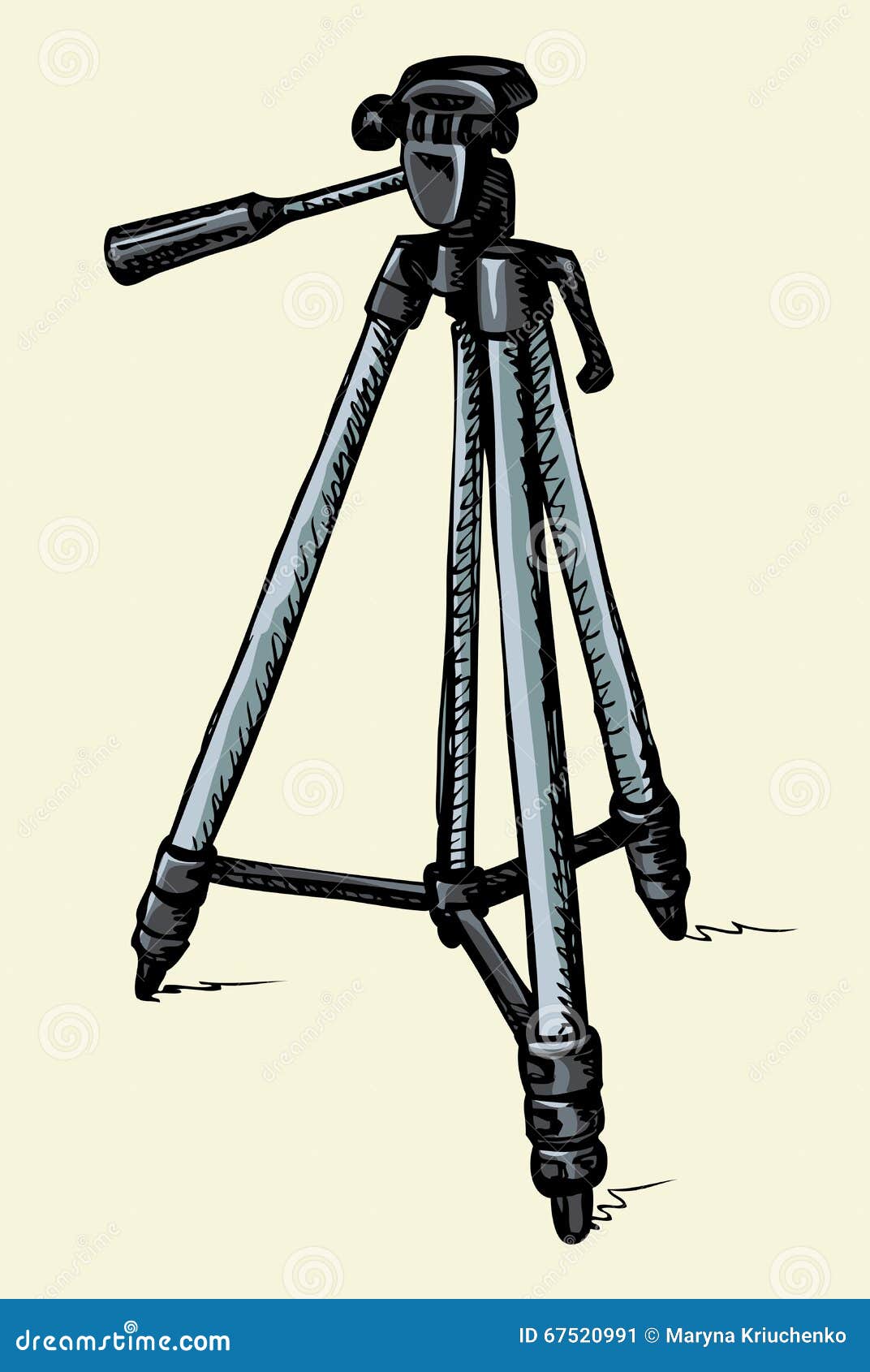 Tripé Desenho do vetor ilustração do vetor. Ilustração de rabisco ...