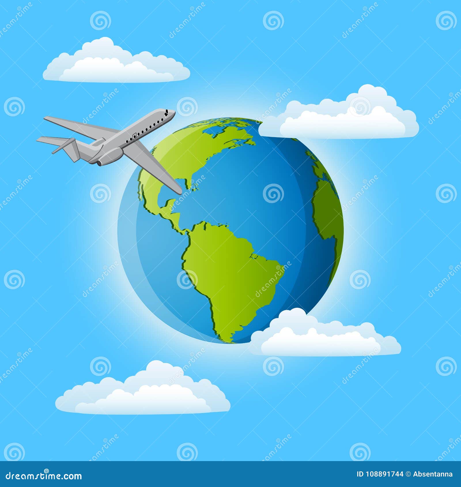 Trip around the world stock vector. Illustration of travel - 108891744